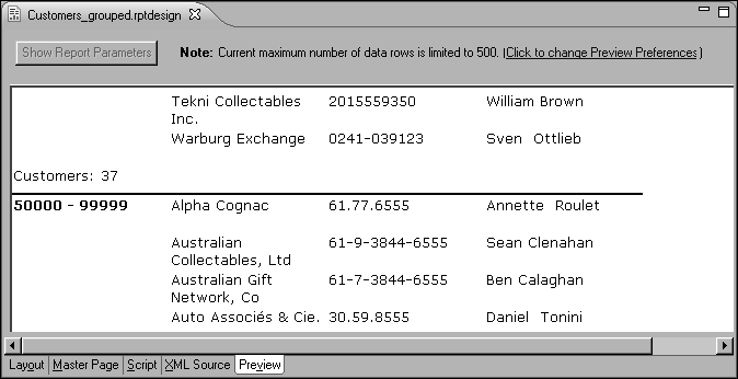 Eclipse Birt Report Developer Guide Galileo Format The Report