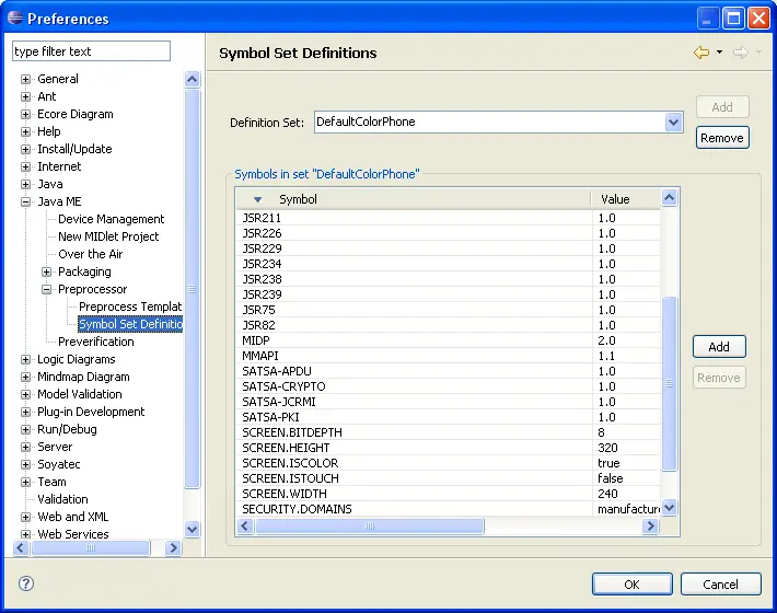 Eclipse Java ME (J2ME) Developer Guide (Galileo) - Symbol Set ...