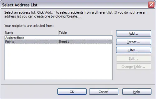 OpenOffice Writer 3.x - Step 3: Insert address block