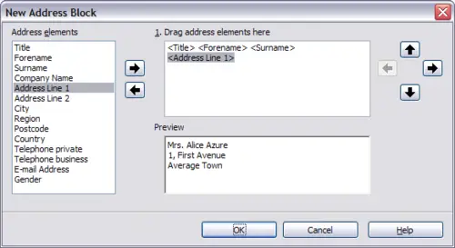 OpenOffice Writer 3.x - Step 3: Insert address block