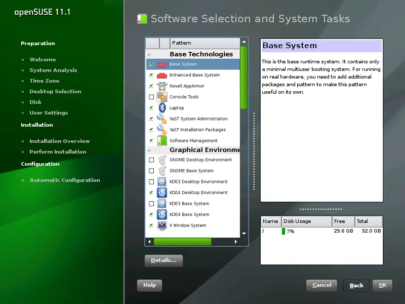 OpenSUSE 11.1 Start-Up - Installation Settings