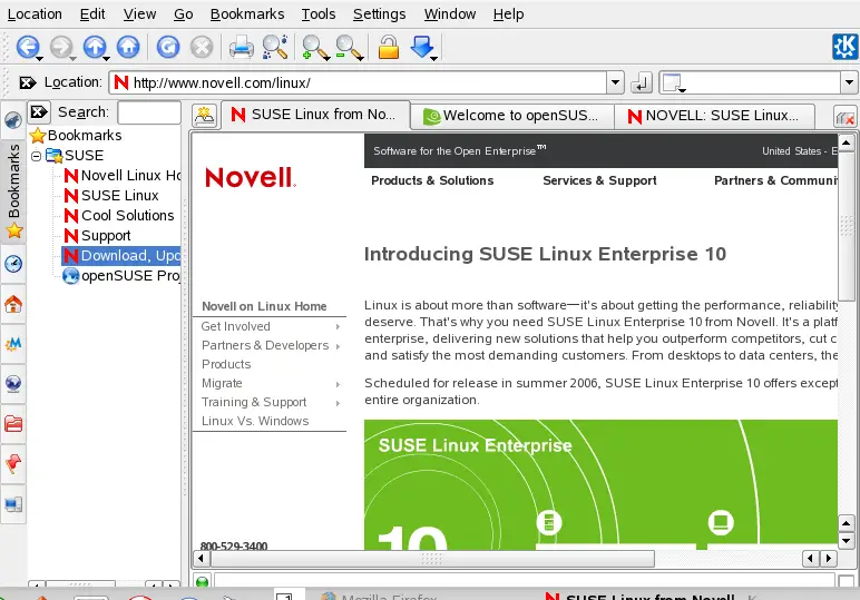 SLED 10 KDE Quick Guide - Using Konqueror
