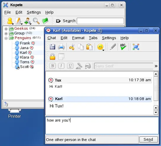 SLED 10 KDE Quick Guide - Instant Messaging with Kopete