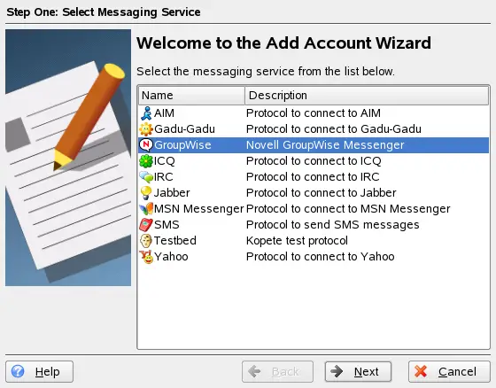 SLED 10 KDE Quick Guide - Instant Messaging with Kopete