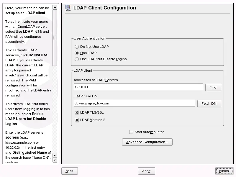 SUSE Linux Enterprise Desktop (SLED 10) - Deployment Guide - Configuring an LDAP Client with YaST