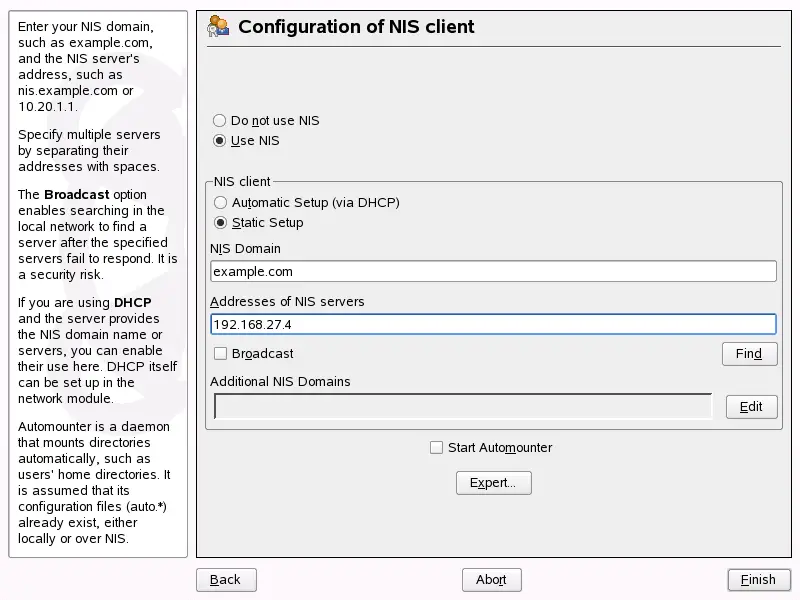 SUSE Linux Enterprise Server (SLES 10) - Installation and Administration - Configuring NIS Clients